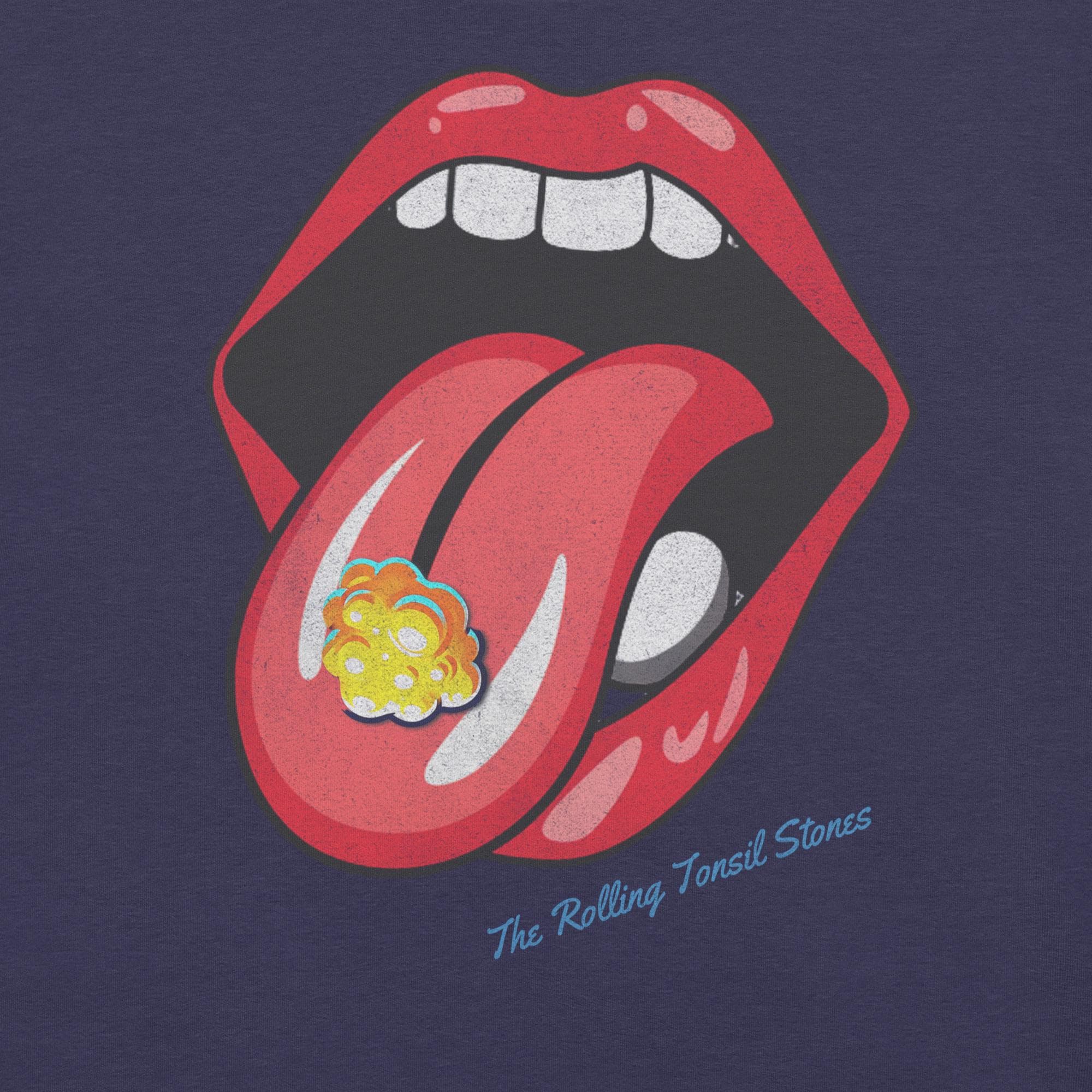 The Rolling Tonsil Stones Funny Parody Design T-shirt - Etsy