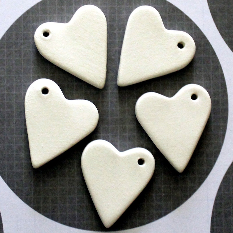 Small Heart Charm Ceramic - Etsy