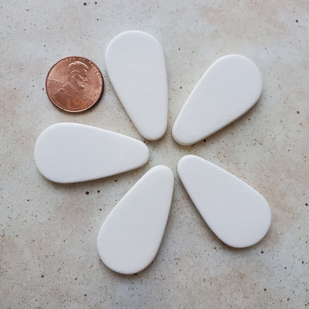 NEW 1 3/8 Blank Ceramic Rounded Drop Shape Cabochons, Tiles, Ceramic ...