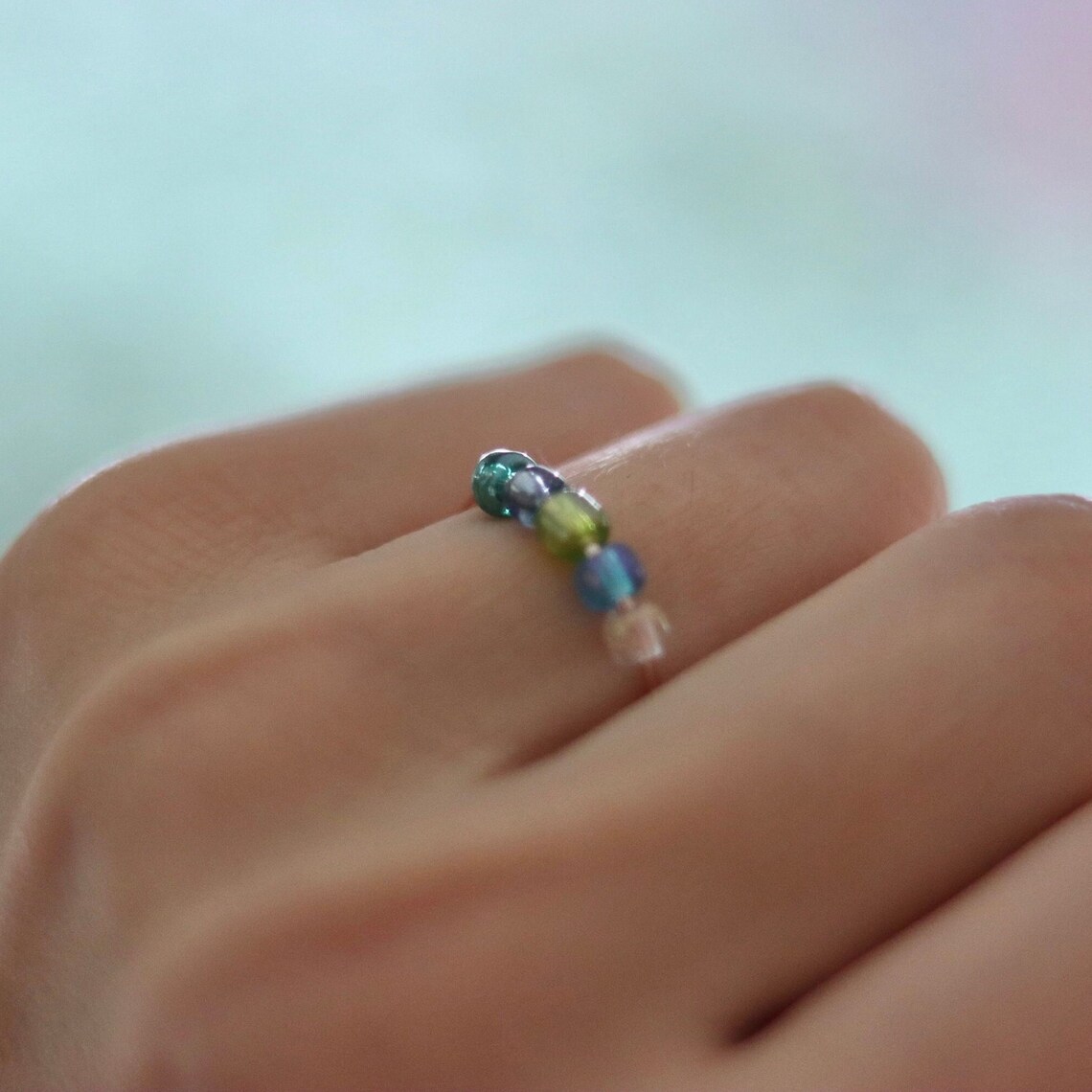 Fidget Bead Ring SET OF 3 Spinner Rings Anxiety Ring Set Worry Rings ...