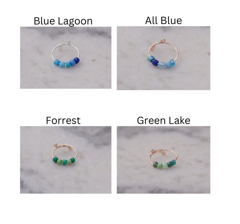 Fidget Ring Bead SET OF 3 Worry Rings for Anxiety Ring With Beads ...