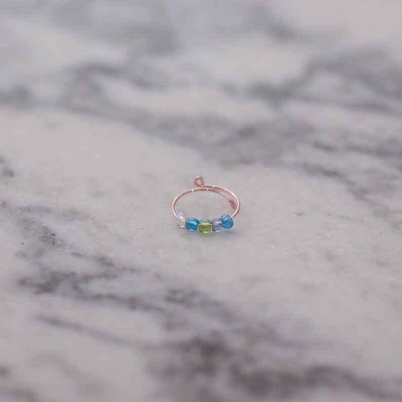 Fidget Ring Bead SET OF 3 Worry Rings for Anxiety Ring With Beads ...