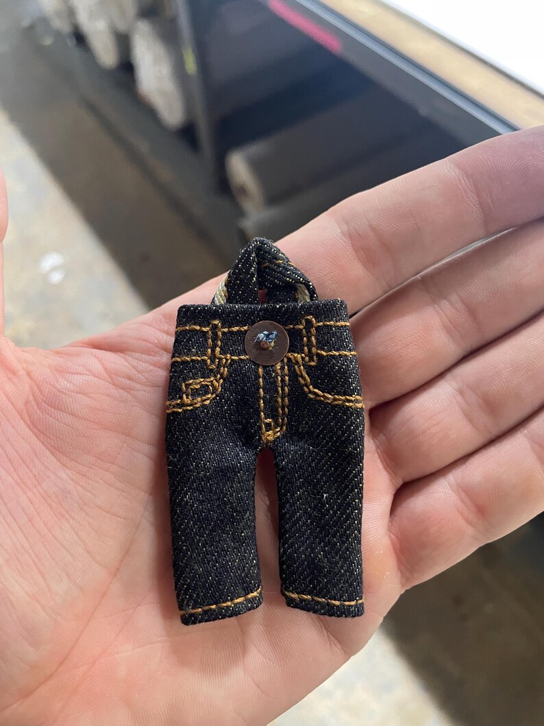 Turmeric Dyed, Selvedge Tiny Pants Keychain Yippie!!! - Etsy