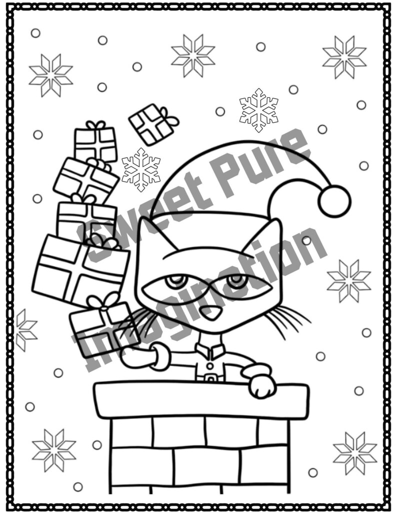 Pete the Cat Coloring Designs Sheets Pages • Printable Digital Instant ...