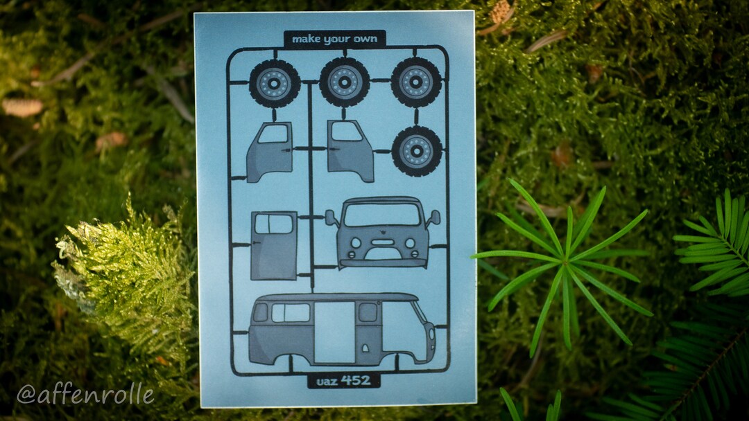 UAZ Buchanka Outdoor Sticker make You Own UAZ 452 Vinyl UV Varnish ...