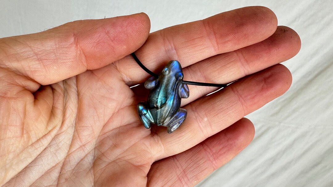 Labradorite Frog Pendant Necklace. Sterling Silver. 2322 - Etsy