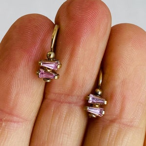 Vintage Ecuadorian Gold Earrings With Crystal. 18kt. 0395 - Etsy