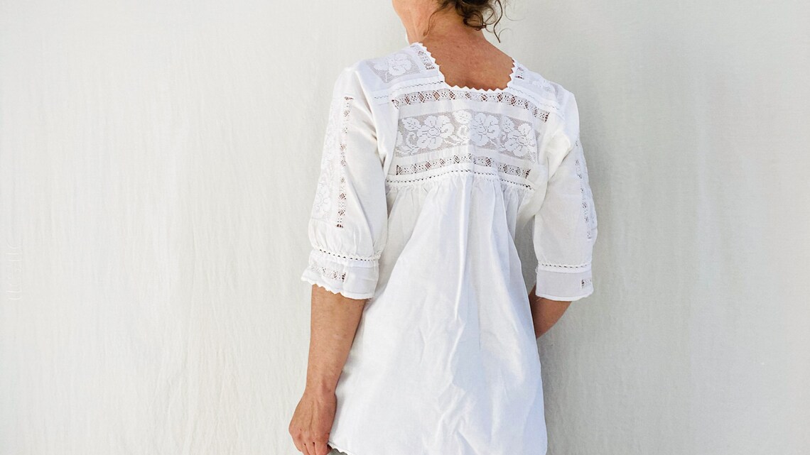 Purepecha Deshilada Blouse. All Cotton. 0085 - Etsy