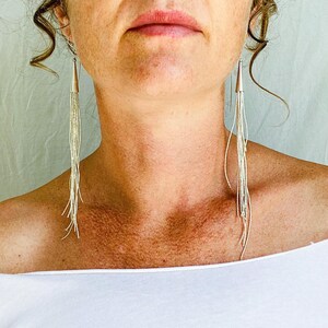 Long Liquid Silver Earrings. .99 Silver - Etsy