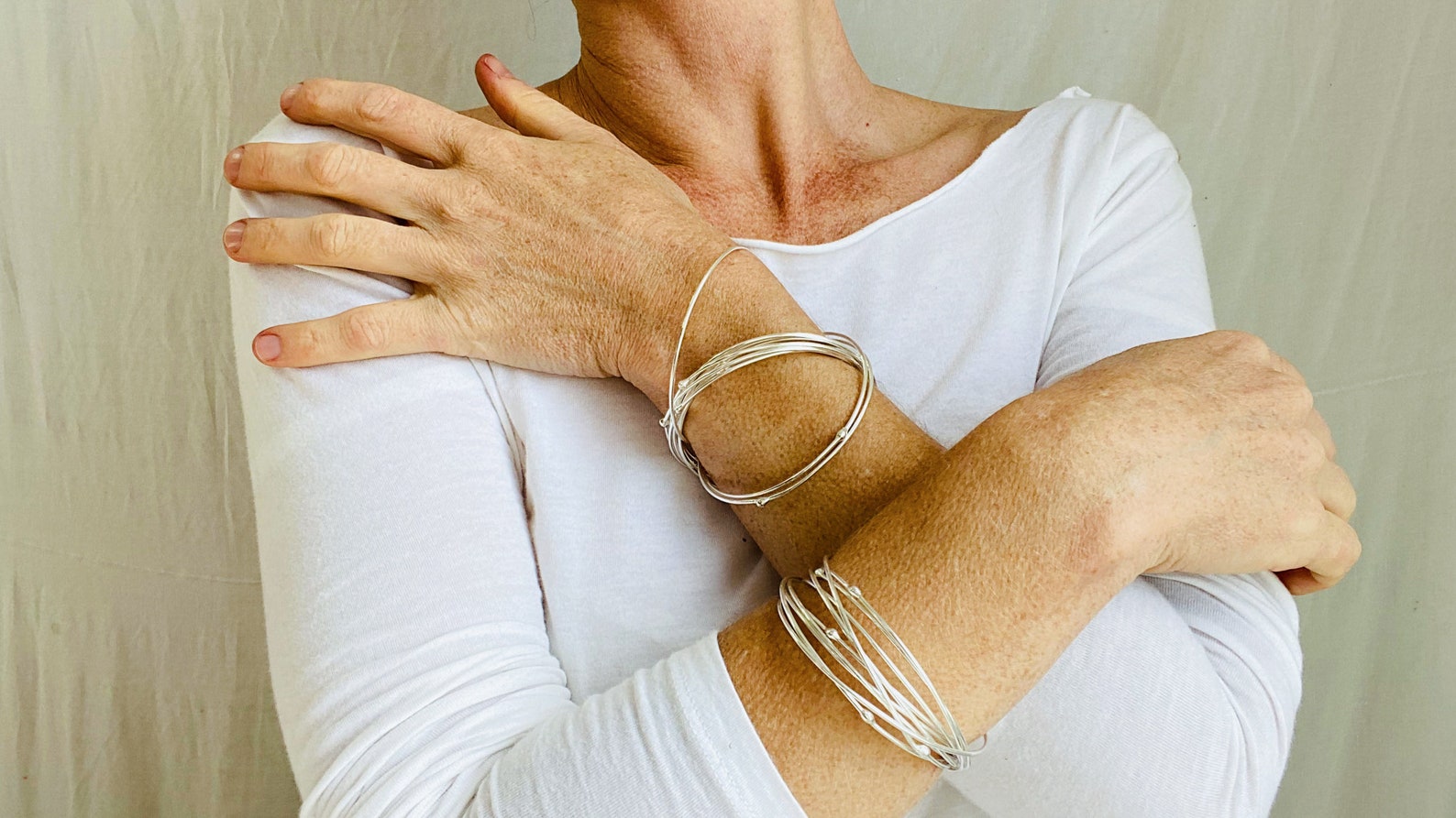 Sterling Silver Multi-bangles Bracelet. Thailand - Etsy