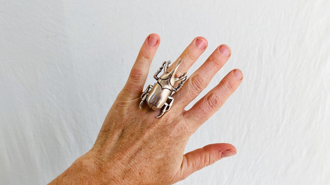 Hmong Silver Beetle Ring. Adjustable - Etsy