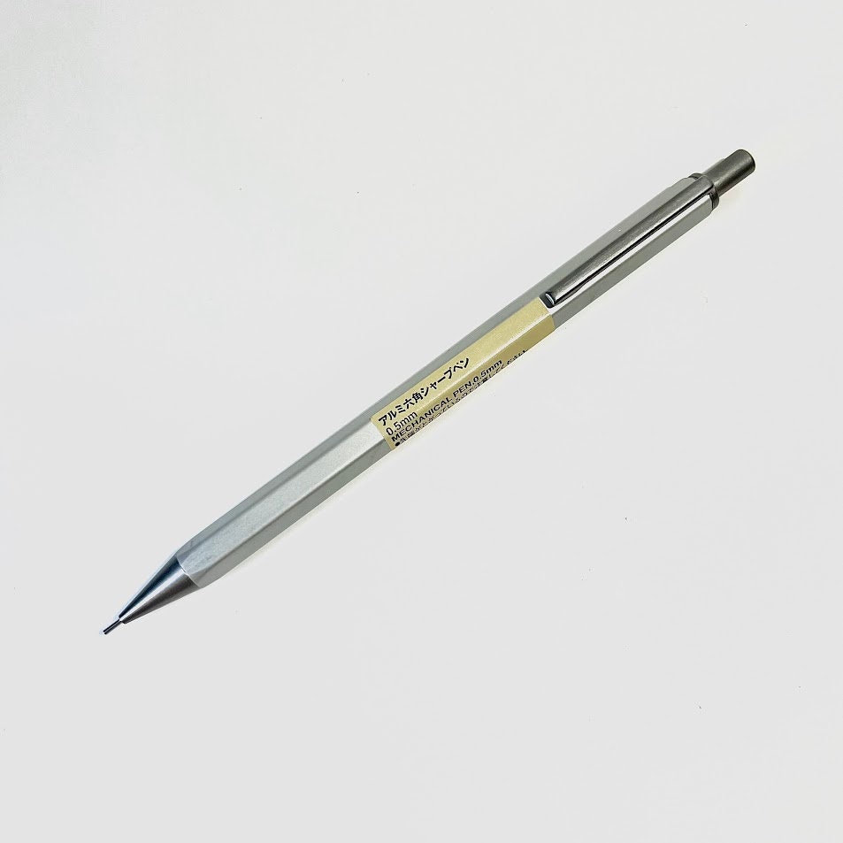 Muji Aluminum Hex Mechanical Pencil 0.5mm Silver From Japan - Etsy