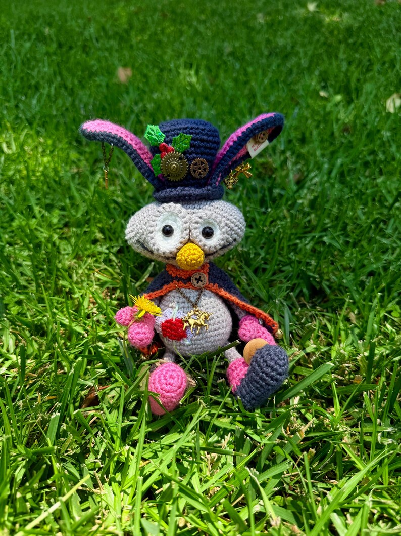 Fritz From Clockwork Hollow – Handmade Steampunk Crochet Bunny – One-of ...