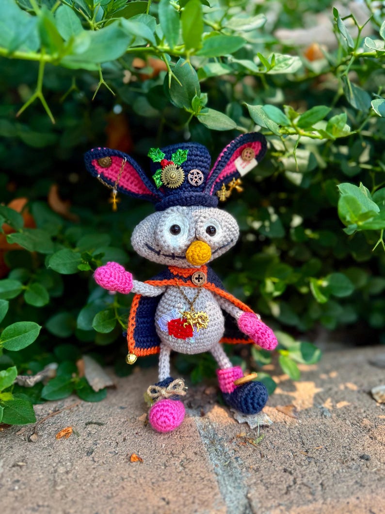 Fritz From Clockwork Hollow – Handmade Steampunk Crochet Bunny – One-of ...