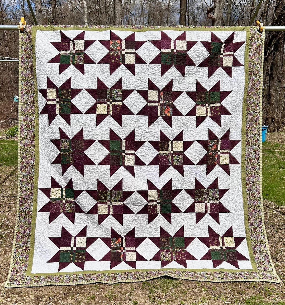 Disappearing 4-patch Star Quilt - Etsy