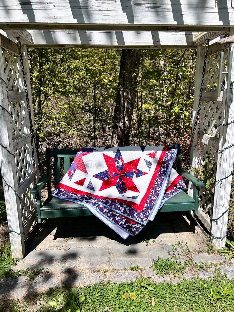 Patriotic Dashing Stars Quilt - Etsy