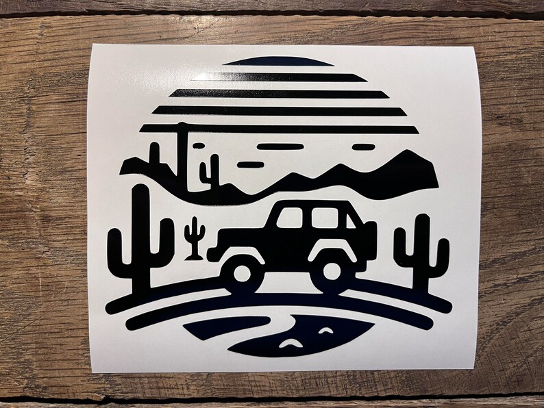 Desert Jeep Decal - Etsy
