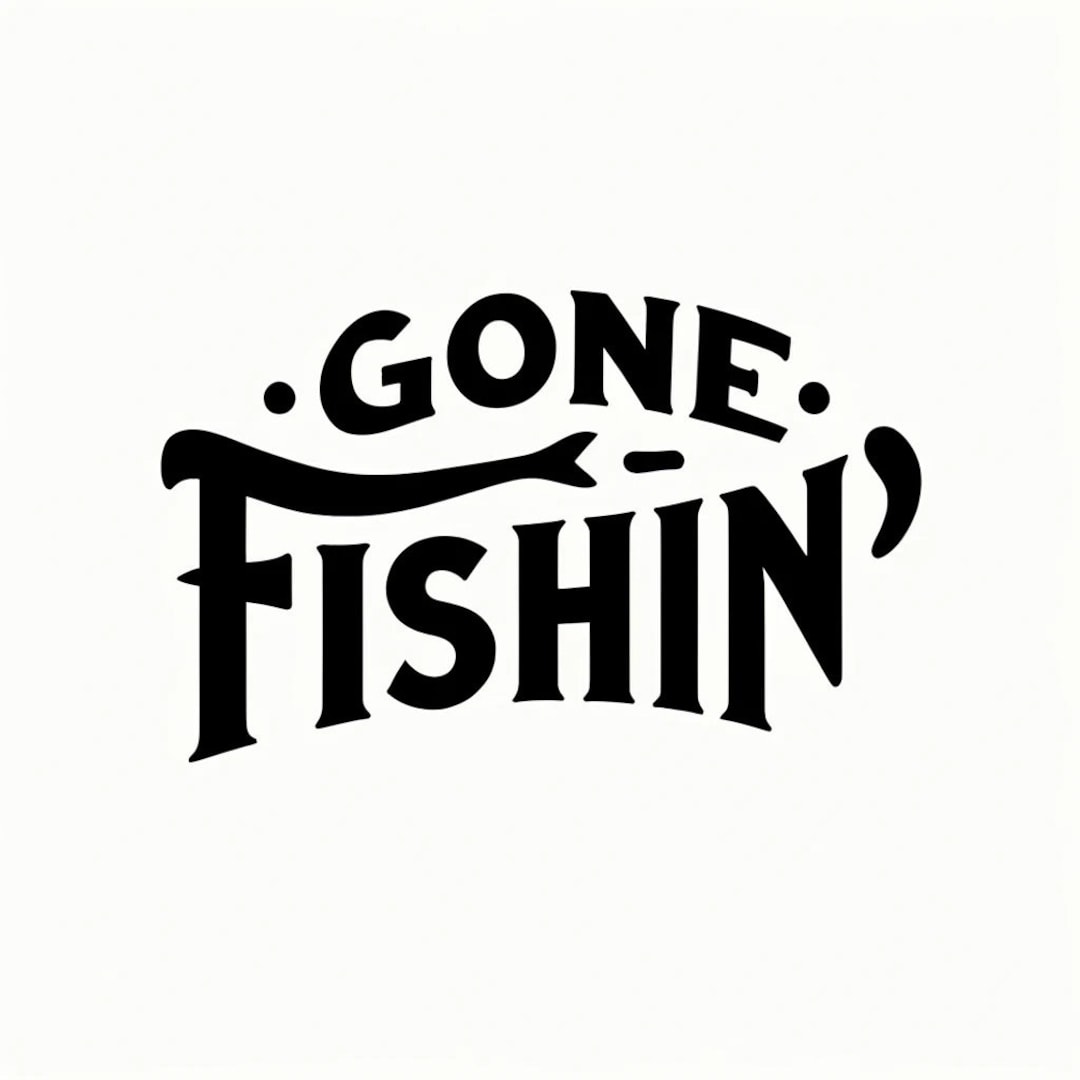 Gone Fishin Decal - Etsy