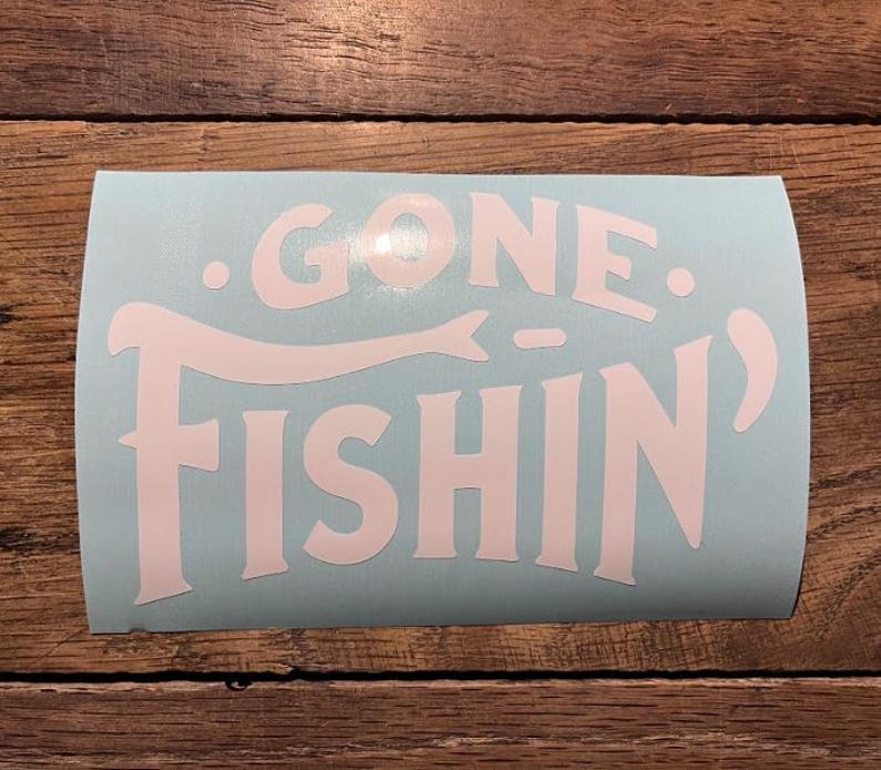 Gone Fishin Decal - Etsy
