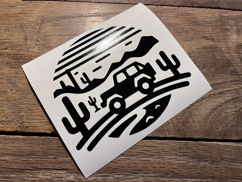 Desert Jeep Decal - Etsy