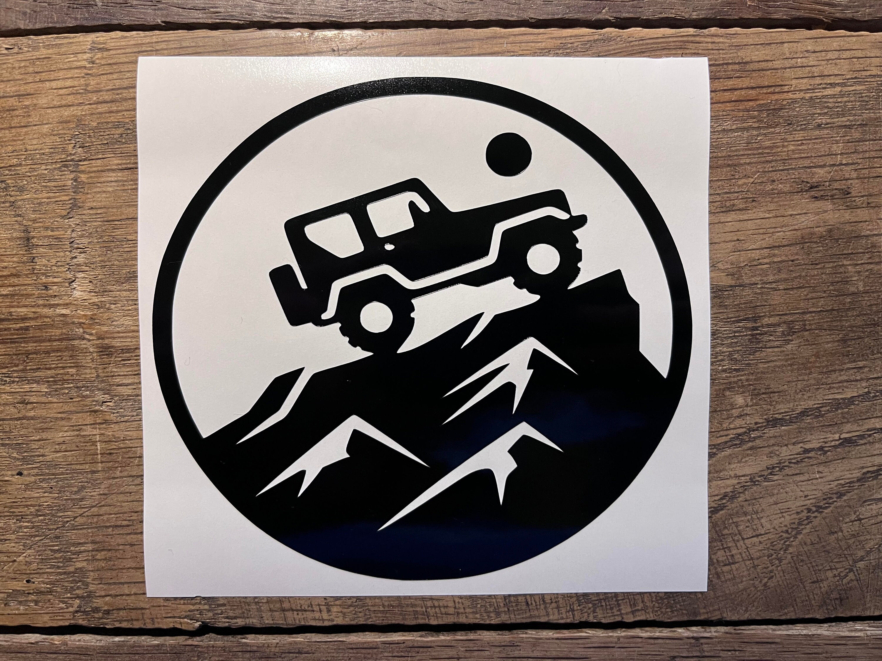 Mountain Jeep Decal - Etsy