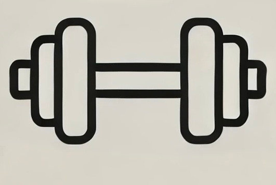 Dumbbell Sticker Decal - Etsy