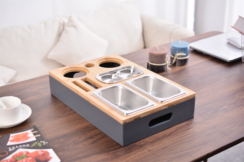 Mini Snacks Couchbar With Plates for Snack Couch Butler Sofa Tray Snack ...