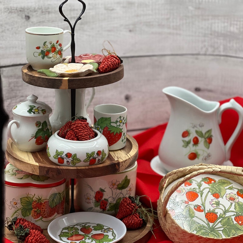 Strawberry Tea Set - Etsy