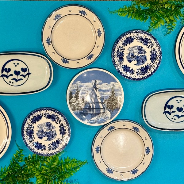 Blue and White Plates - Etsy