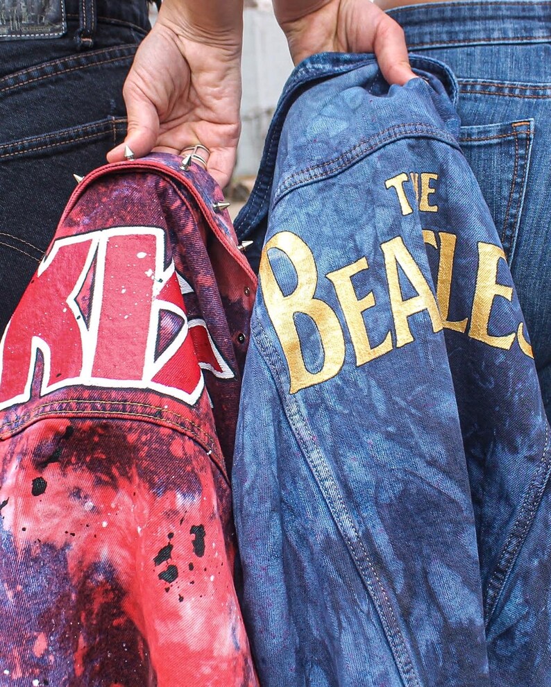 BEATLES Custom Denim Jacket - Etsy