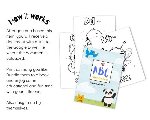 ABC Coloring Book | Preschool Worksheet | Kids Coloring Book | ABC ...