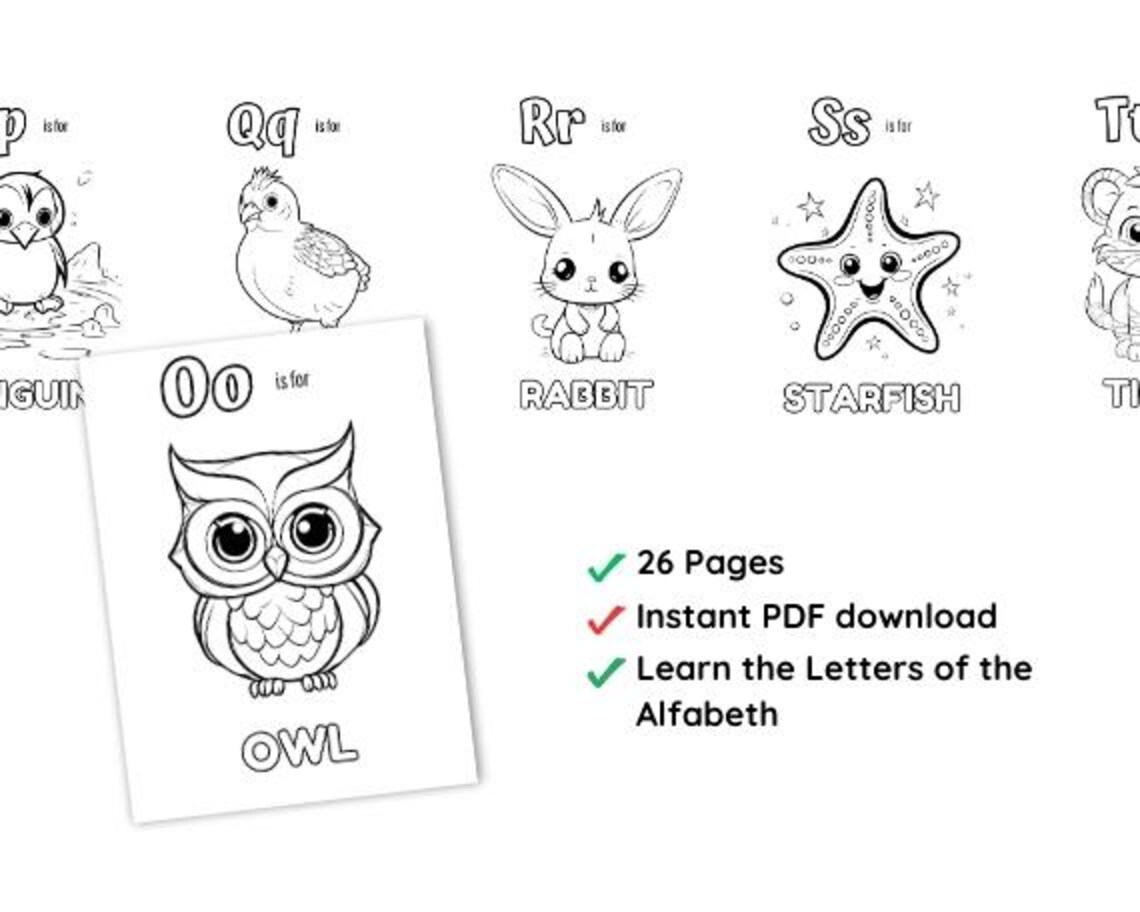 ABC Coloring Book | Preschool Worksheet | Kids Coloring Book | ABC ...
