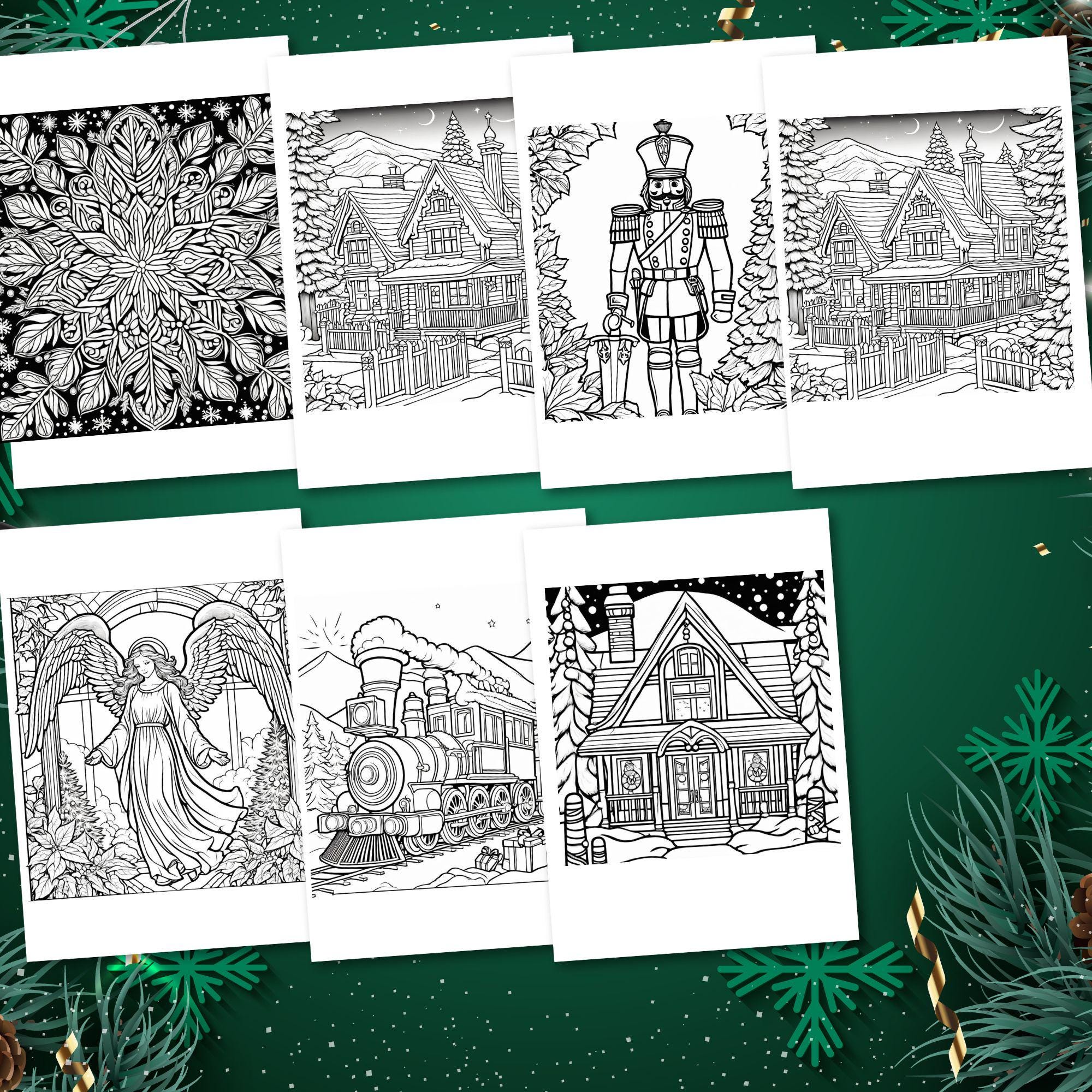 Christmas Coloring Pages, Holiday Winter Coloring, Christmas Activity ...