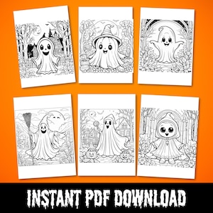 Cute Halloween Ghost Coloring Pages, Halloween Coloring Pages ...