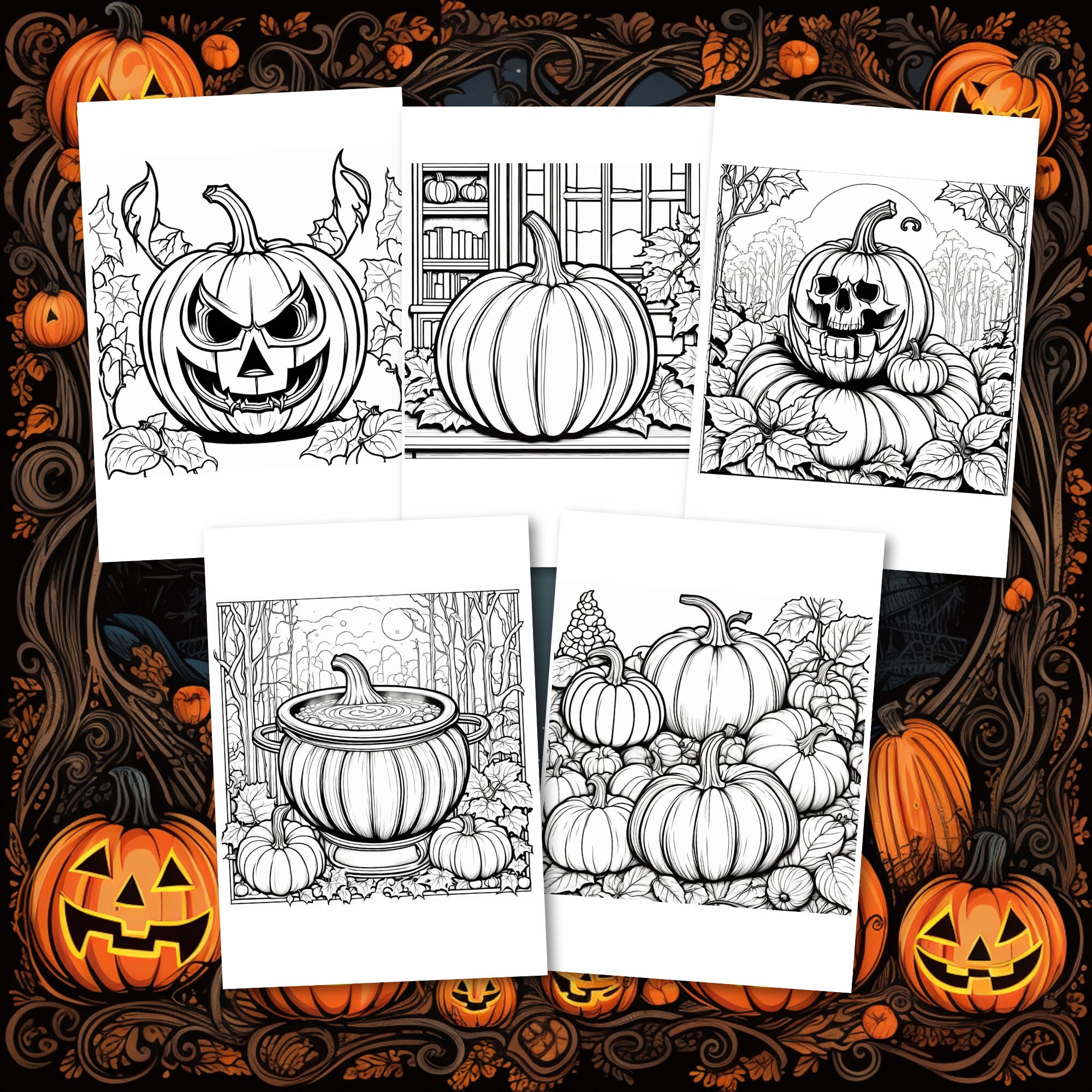 Halloween Coloring Pages, Jack-o-lantern Coloring Pages, Halloween ...