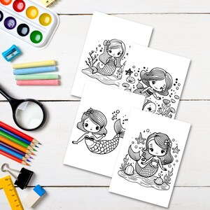 25 Mermaid Coloring Book Pages - Printable Mermaid Coloring Pages for ...