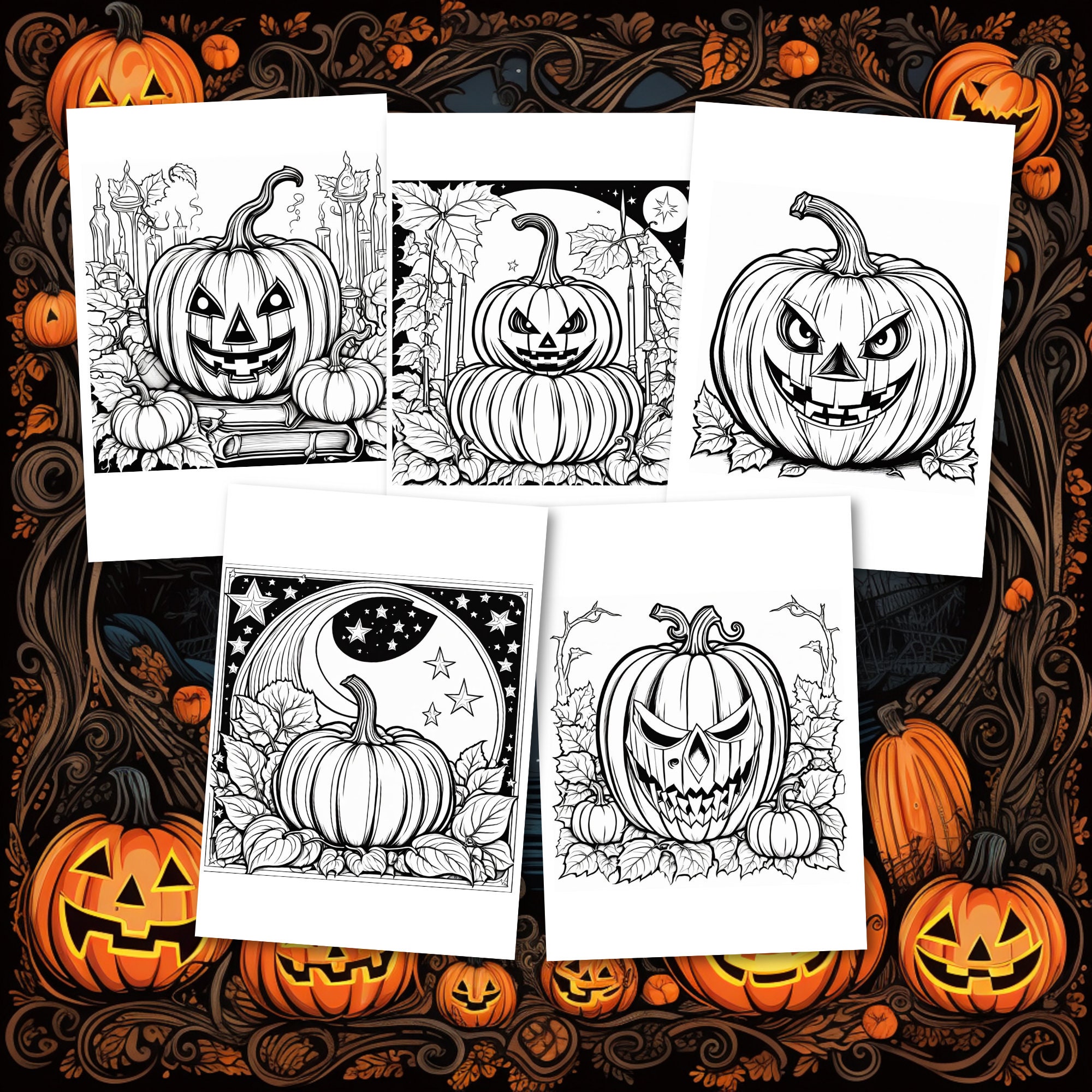 Halloween Coloring Pages, Jack-o-lantern Coloring Pages, Halloween ...