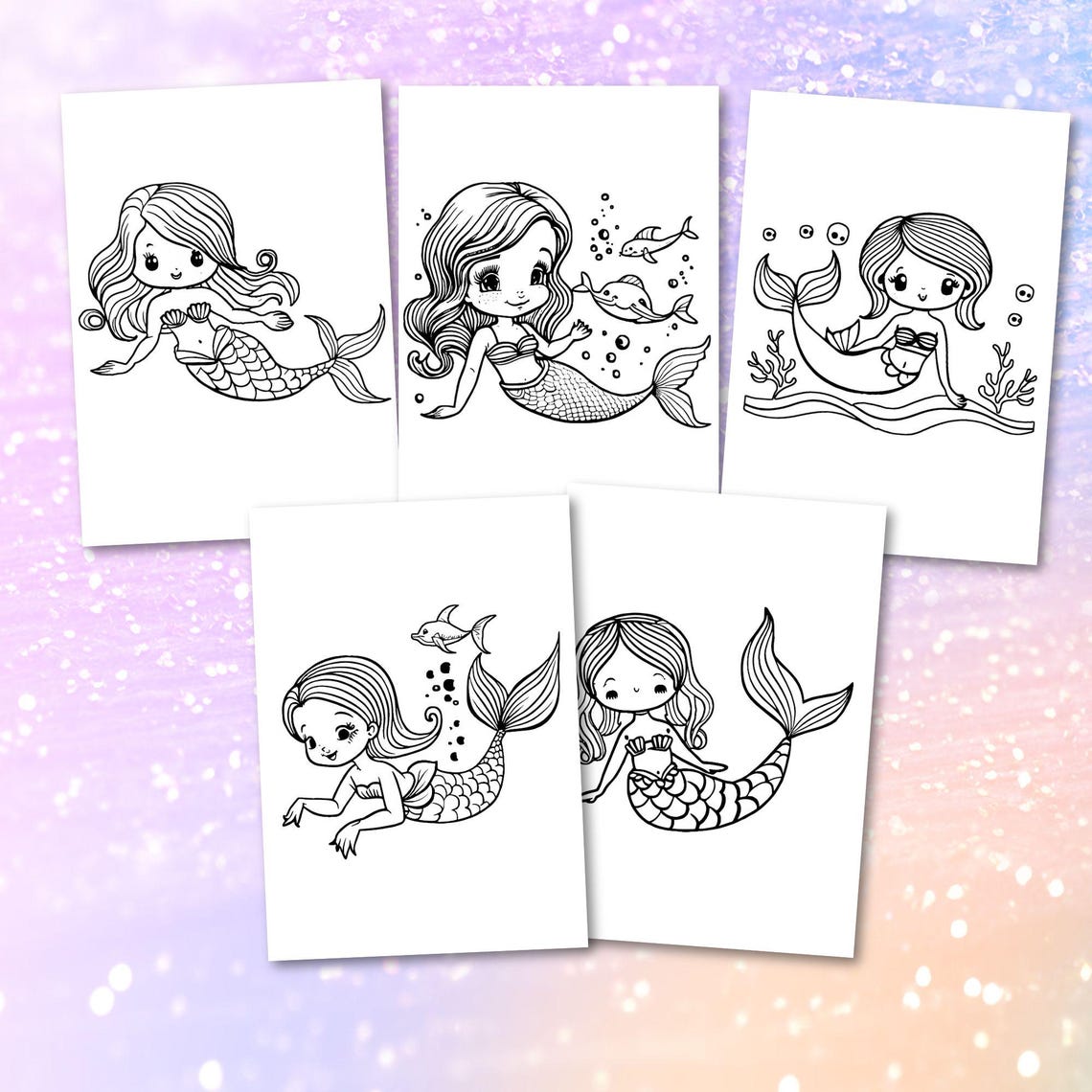 25 Mermaid Coloring Book Pages - Printable Mermaid Coloring Pages for ...