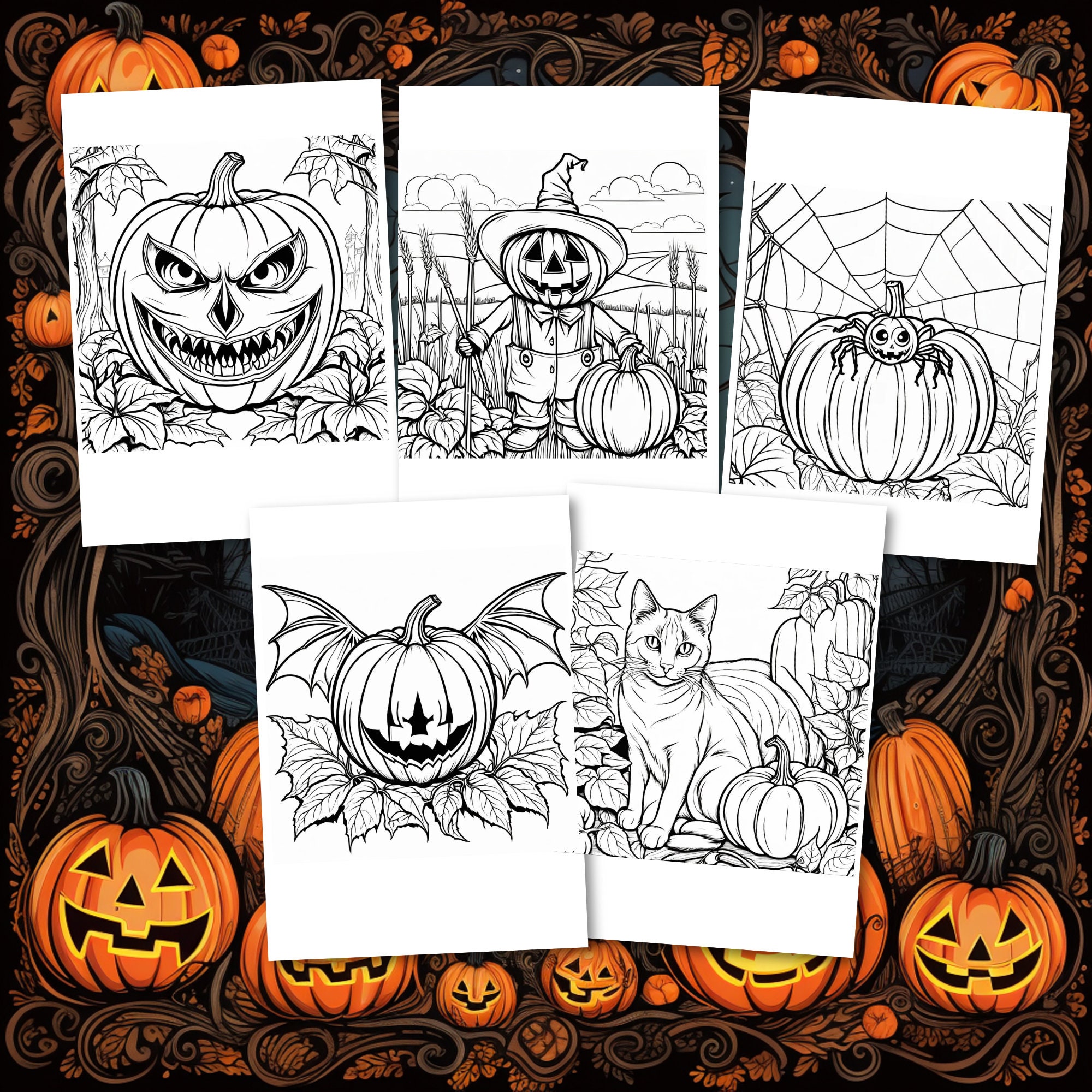 Halloween Coloring Pages, Jack-o-lantern Coloring Pages, Halloween ...