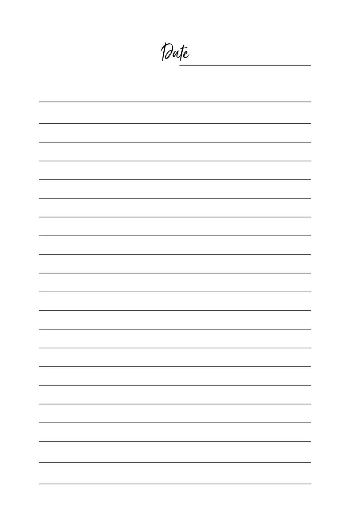 Lined Paper for 5.5 X 8.5 Size - Etsy