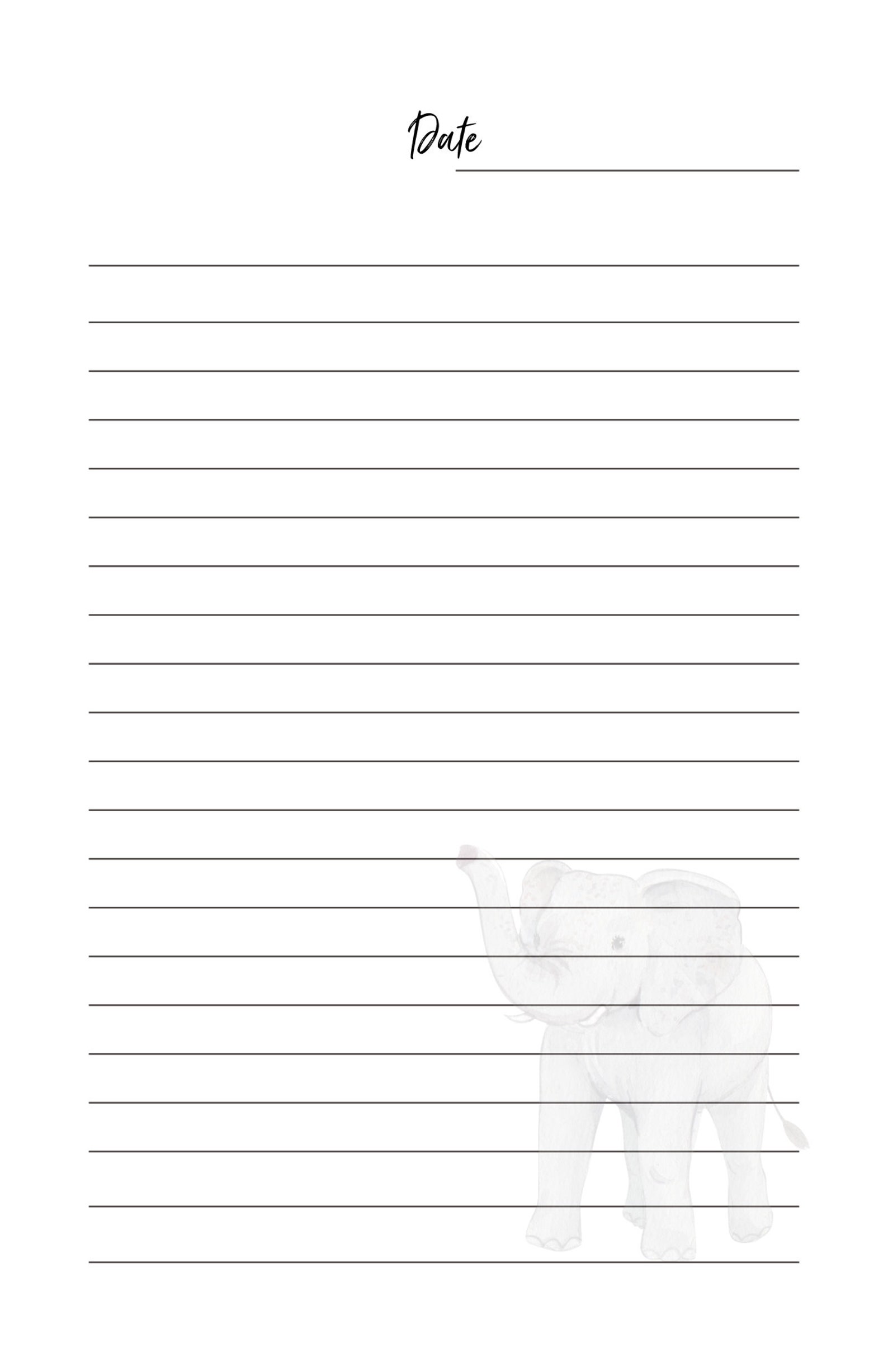 Lined Paper for 5.5 X 8.5 Size - Etsy