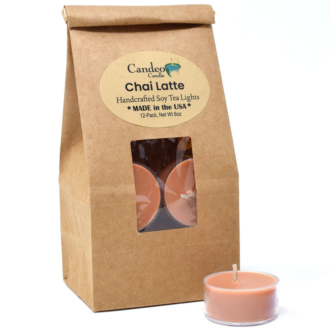 Chai Latte, Soy Tea Light 12-pack - Etsy