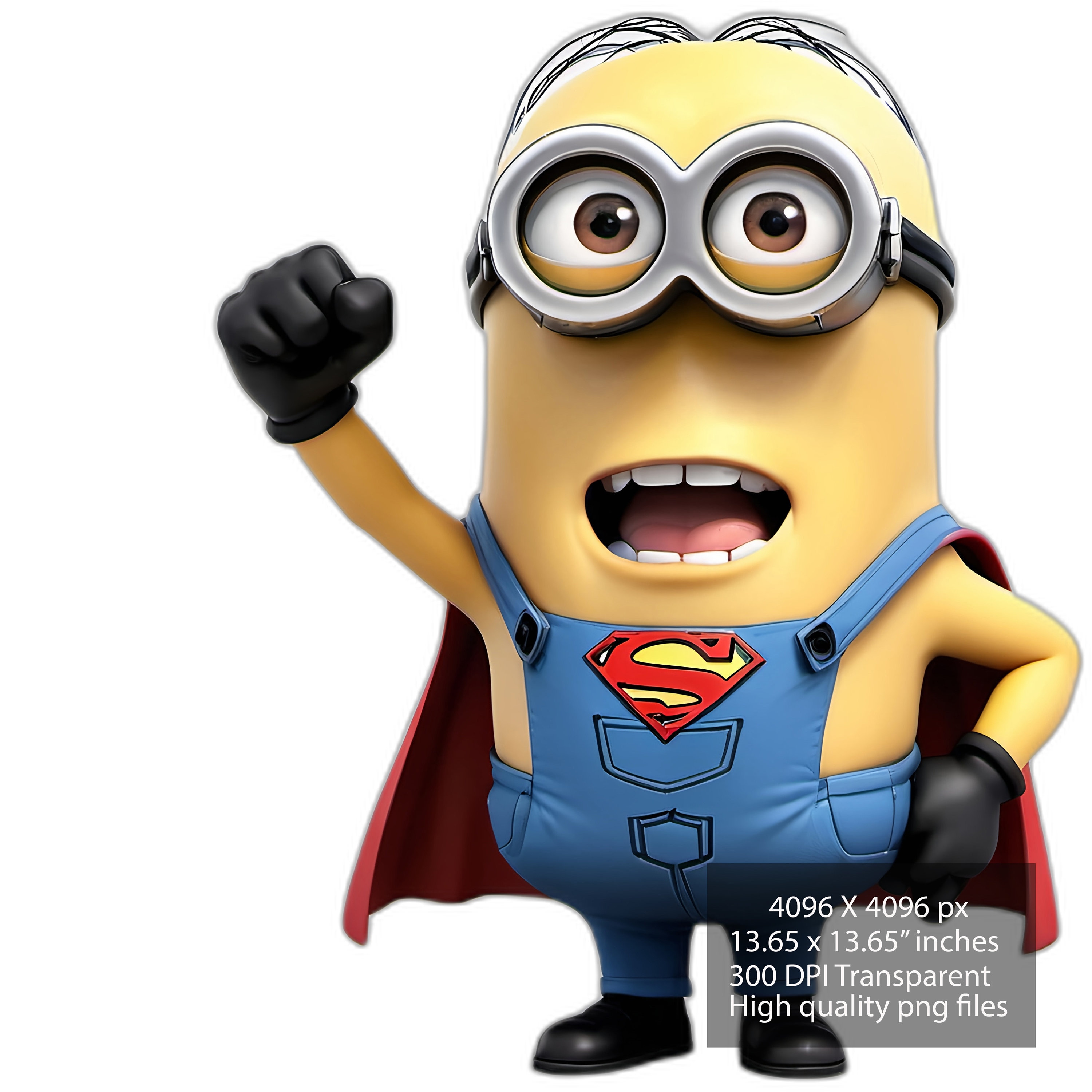 Set of 8 Superhero Minion PNG Bundle Transparent Background for T ...