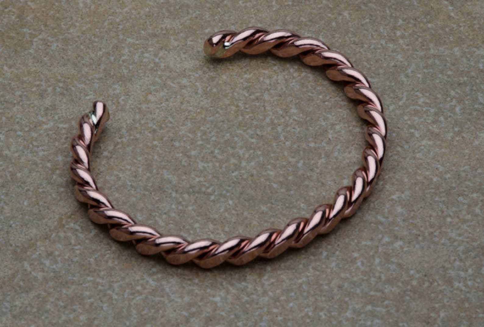 Solid Copper Twist Cuff Bracelet - Etsy
