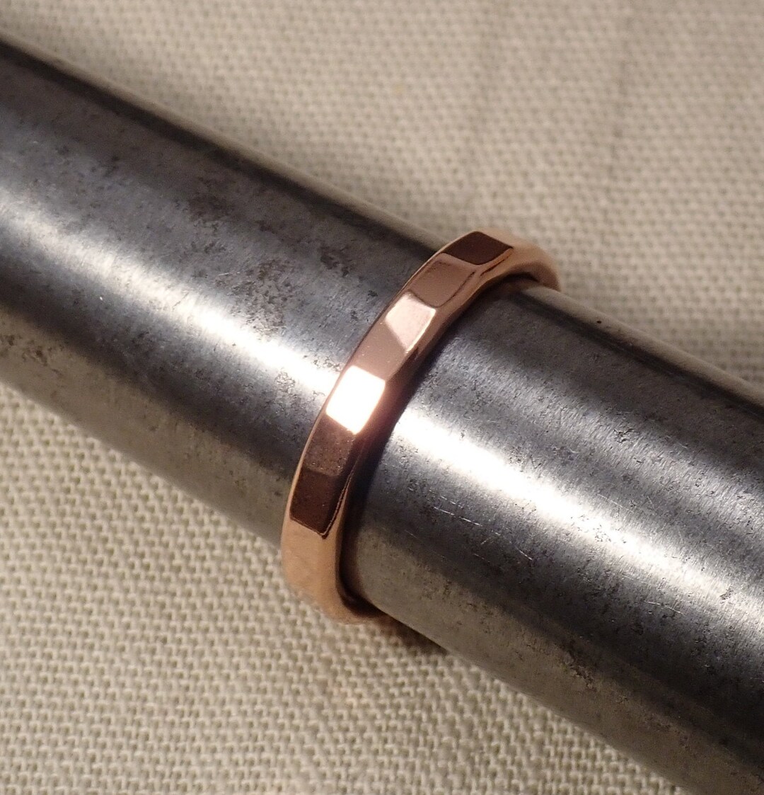 Men or Women's Solid Copper Ring Welded With Sterling Silver custom Fit ...