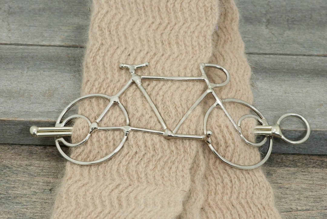 Bicycle Hair Slide or Bike Hair Barrette Also Used as Shawl Pin or ...