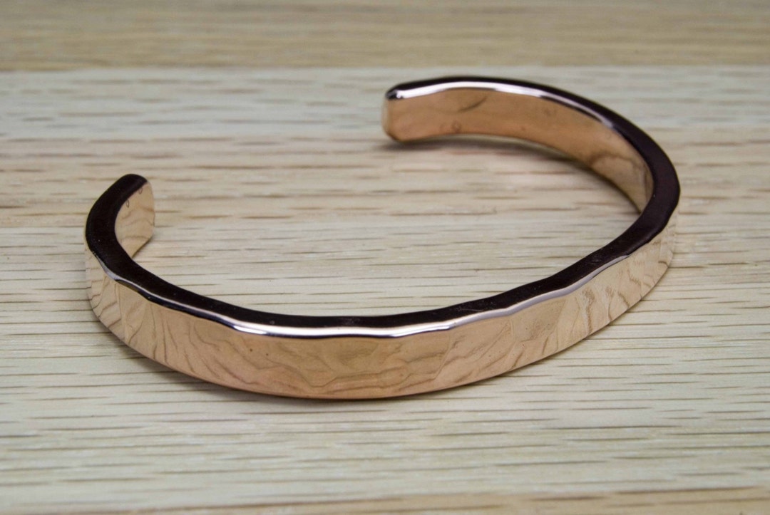 Handmade Solid Copper Hammered Cuff Bracelet - Etsy