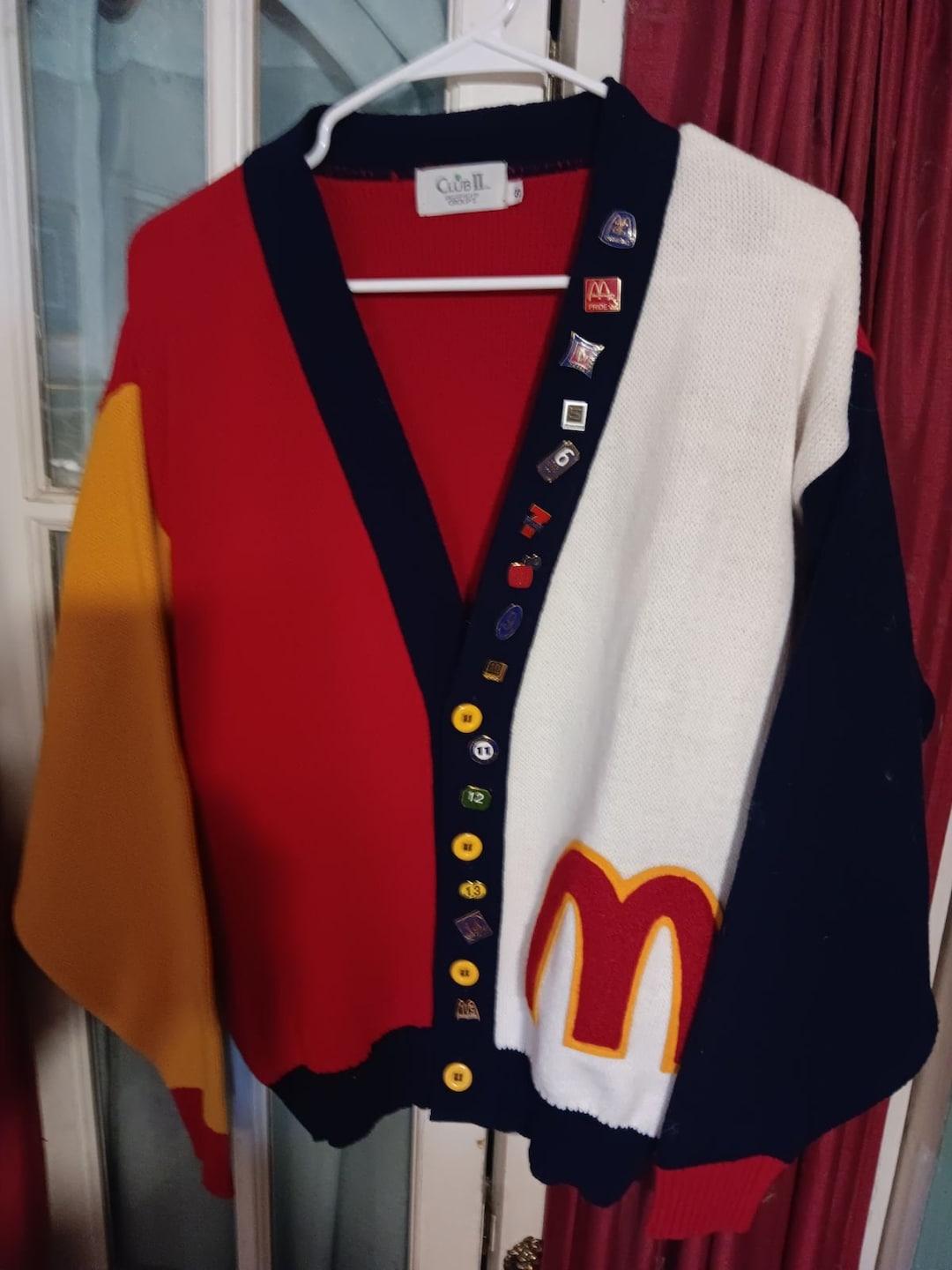 Rare Vintage 1980's Mcdonald's Sweater With Pins for Year 1 Thru Year ...