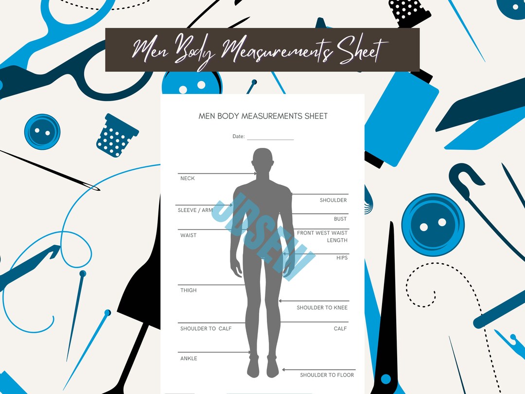 Minimalist Body Measurement Chart Planner, Sewist Notebook, Female Body ...