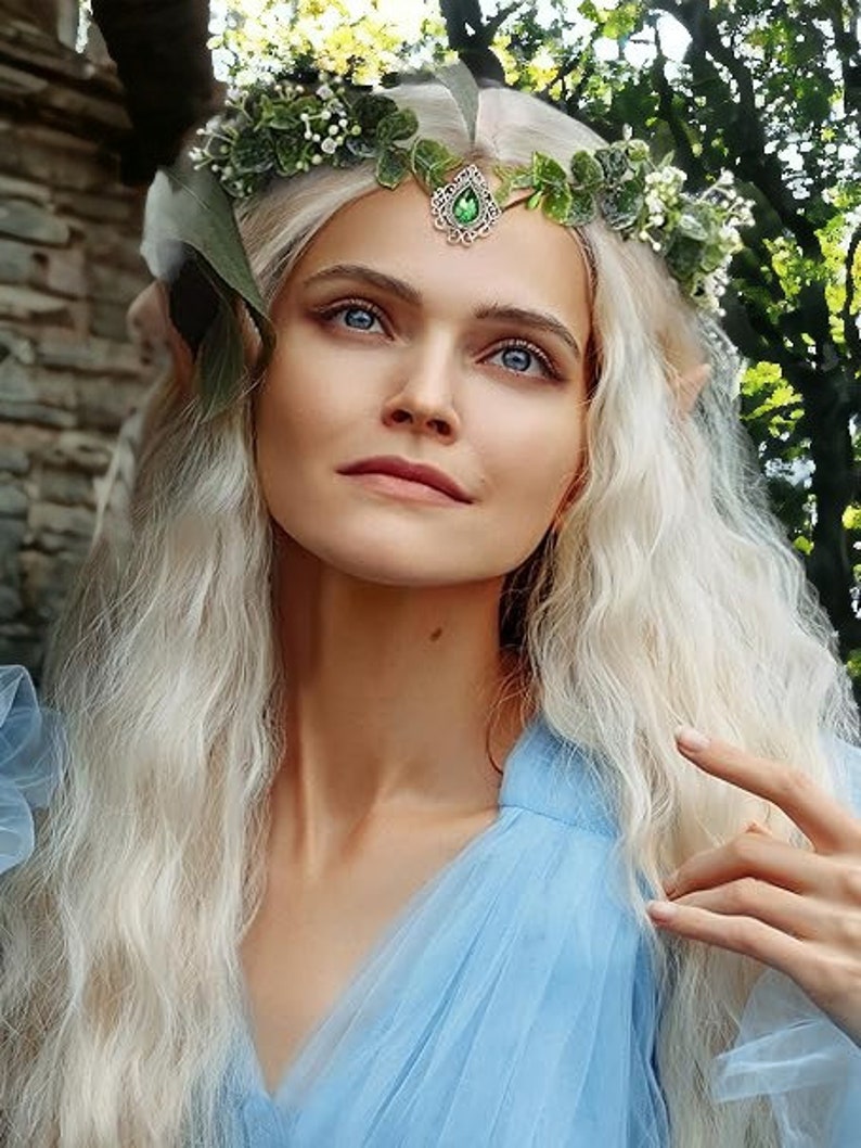 Princess Tiara Elf Headpiece for Cosplay Moon Elven Crown Headband ...